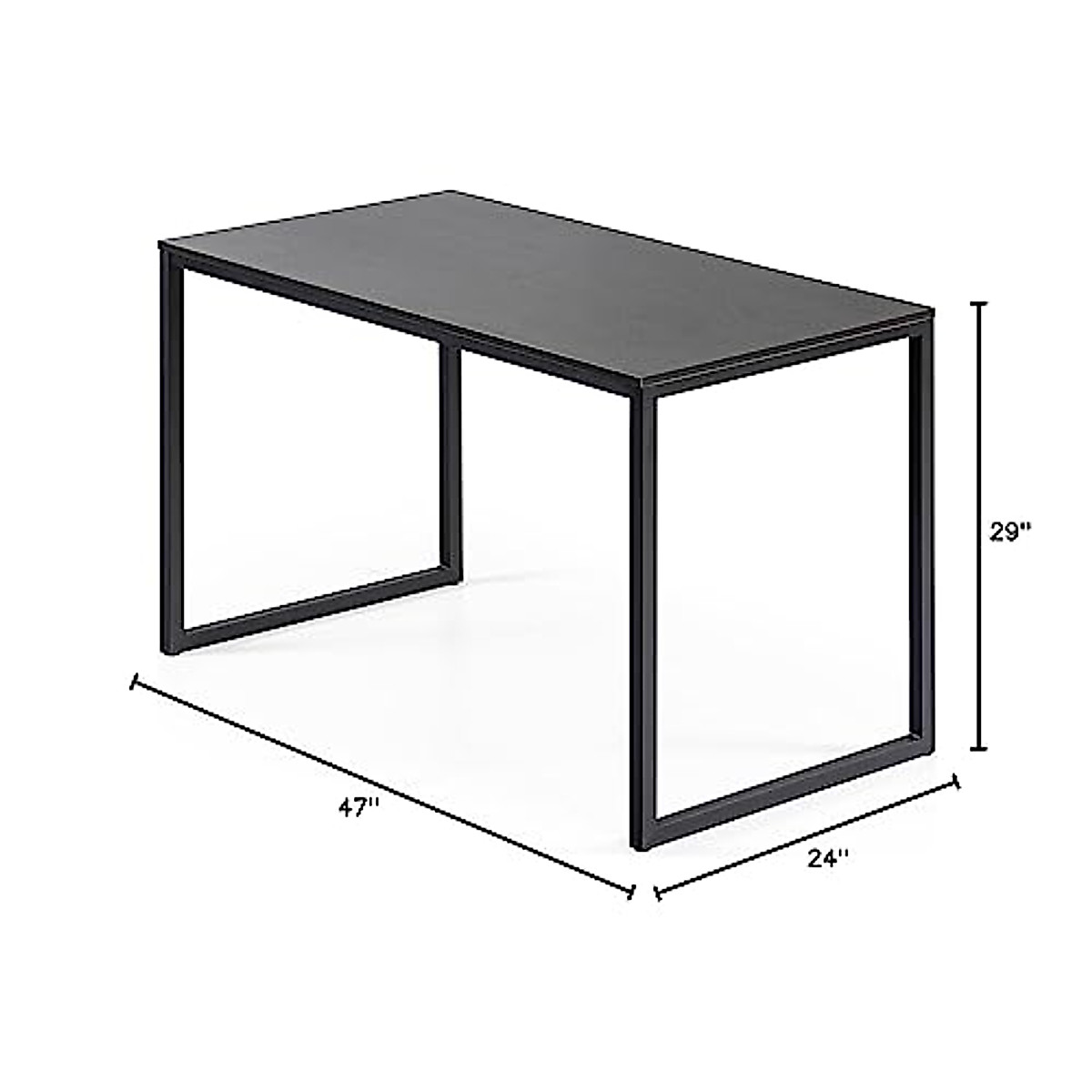 ZINUS Jennifer 47 Inch Black Frame / Computer Workstation / Office Desk / Easy Assembly, Deep Espresso