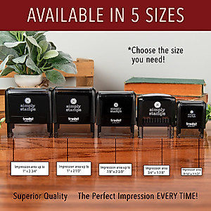 Custom Address Stamp - 20 Font Options - 3 Line Self-Inking Address Stamp - Up to 3 Lines of Customized Text | Multiple Ink Color Options (Large)