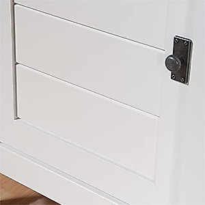 Sauder Cottage Road TV Credenza with Doors in Soft White, Soft White Finish