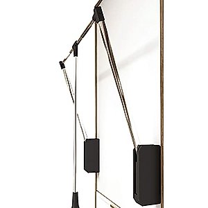 Floating Shelves Liftable Clothes Hanger Dormitory Clothes Bar Closet Hardware Pull-Down Clothes Rail Closet Pole Clothing Finishing Rack, Adjustable Width, Wall Mounting Industrial Wall Frame …
