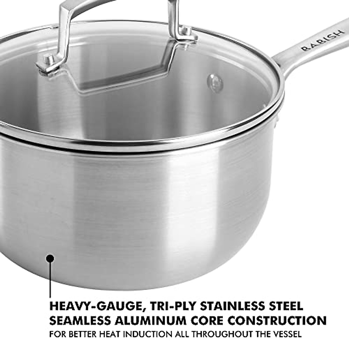 Babish 12-Piece Mixed Material (Stainless Steel, Carbon Steel, & Aluminum) Professional Grade Cookware Set W/Baking Sheets