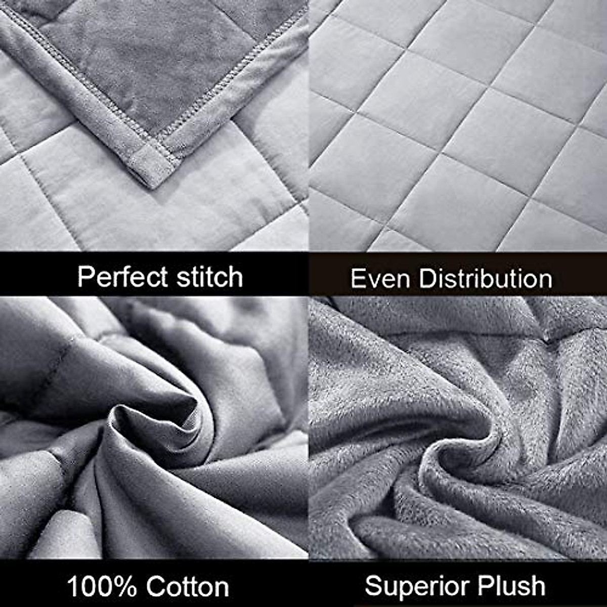 ALANSMA Reversible Weighted Blanket for All Season, Warm and Cool, Luxury Velvet, Enjoy Sleeping Anywhere