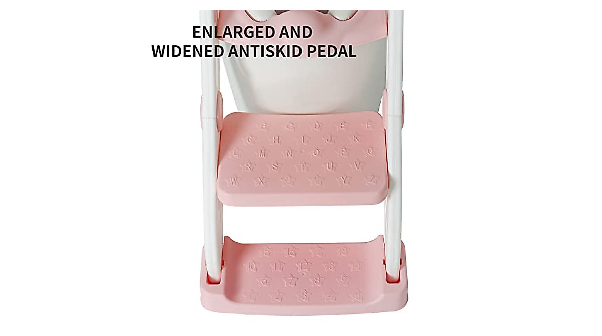 Fedicelly Kids Potty Training Seat with Step Stool - Pink