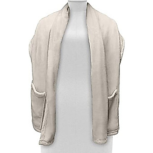 Serta Heated Cuddler Throw with pockets- with 5 setting controller, 74 x 26", Cloud Model 0917