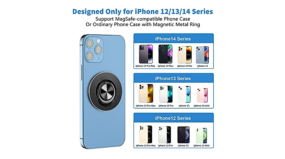 CISID Magnetic Phone Grip Ring Holder for iPhone