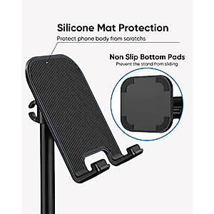 narmle Cell Phone Stand, Adjustable Phone Stand for Desk, Desktop Phone Holder Stand, Tall Phone Stand Cradle Compatible with iPhone, Galaxy and All Smart Phones