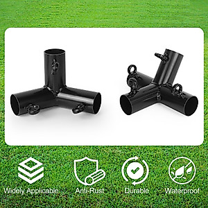 Aoneky 1 3/8'' Corner Canopy Fitting Couplers Kit - Frame Carport Connectors (10 Leg)