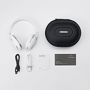 Phiaton Bluetooth Wireless BT 460 Qualcomm Touch Interface, Premium Headphones with Mic, Smart Play and Pause, White