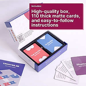 Reviive Uncover Me: Interactive Adult Card Game for Couples and Friends, Date Night Party Game, Communication and Conversation Starter