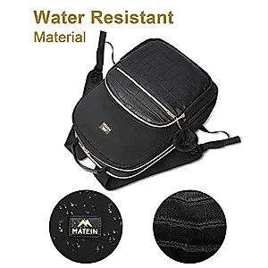 17 Inch Laptop Backpack Women, TSA Large Travel Computer Bag with USB Charging Port, Water Resisatnt Anti-Theft Work Business College School Bookbag, Fashion Crocodile Tote Purse for Girls, Nurse