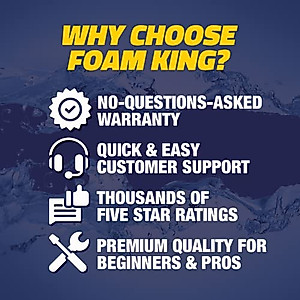 Foam King™ Foam Gun Car Wash + Microfiber Wash Mitt + Detailing Towel - Connects to Garden Hose - Ultimate Scratch Free Cleaning - Snow Foam Blaster Foam Cannon Car Washing Kit