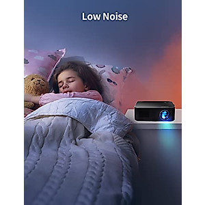 Projector Native 1080P &300" Home Movie Projector, Portable Projector with Built-in Dual Speakers, Outdoor Theater Video Projector Compatible with HDMI/USB/Video/AV