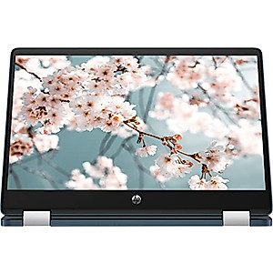 HP 2023 Convertible 2-in-1 Chromebook Laptop, 14" HD IPS Touchscreen, Intel Celeron Processor up to 2.60GHz, 4GB Ram, 64GB SSD, 4K Graphics, Super-Fast 6th Gen WiFi, Chrome OS, Dale Blue(Renewed)