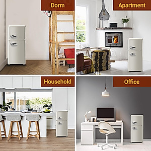 Tymyp FLS-80G-cream-ZQL11 Compact Refrigerator, Cream