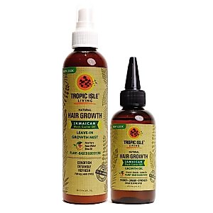 Jamaican Black Castor Oil Hair Growth Oil 118ml + Leave-In Growth Mist 237ml | With Plant-Based Boosters Almond, Avocado & Jojoba Oils | Feeds Hair Follicles | Prevents Breakage & Excess Hair Loss