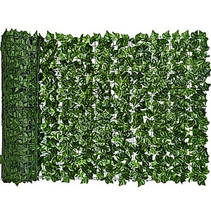 DearHouse 118x39.4in Artificial Ivy Privacy Fence Wall Screen, Artificial Hedges Fence and Faux Ivy Vine Leaf Decoration for Outdoor Garden Decor