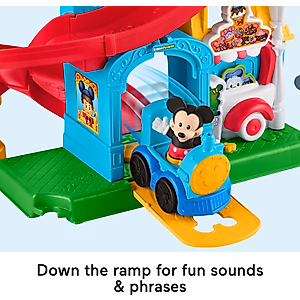 Fisher-Price Little People Toddler Toy Disney Mickey & Friends Playset with Sounds & Phrases for Ages 18+ Months