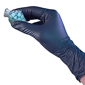 KODA Adenna GL-NCF235BKFM 5.5 mil Powder-Free Nitrile Exam Gloves for Sensitive Skin, Medical Grade, Dusk Blue, Medium, Box of 100