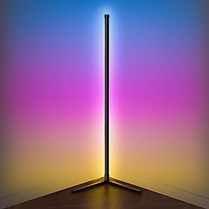 Annxrenn Corner Floor Lamp, LED Corner Floor Lamp 16 Million DIY Colors Smart RGB Floor Lamp Compatible with Alexa,Corner Light with Music Sync Changing Floor Lamps for Living Room Bedroom