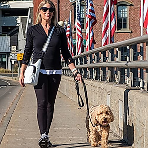 WanderFull Crossbody HydroBag - Water Bottle Holder - Quilted Bottle Bag - Water Bottle Carrier with Strap - Stylish Puffer Tote for Water Bottle (White Glossy with Interchangeable Strap)