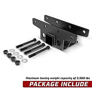 BUNKER INDUST Hitch Receiver Fit for Jeep Wrangler JL 2018-2022 / JLU 2 Door & 4 Door, 2" Inch Towing Trailer Rear Receiver Hitch