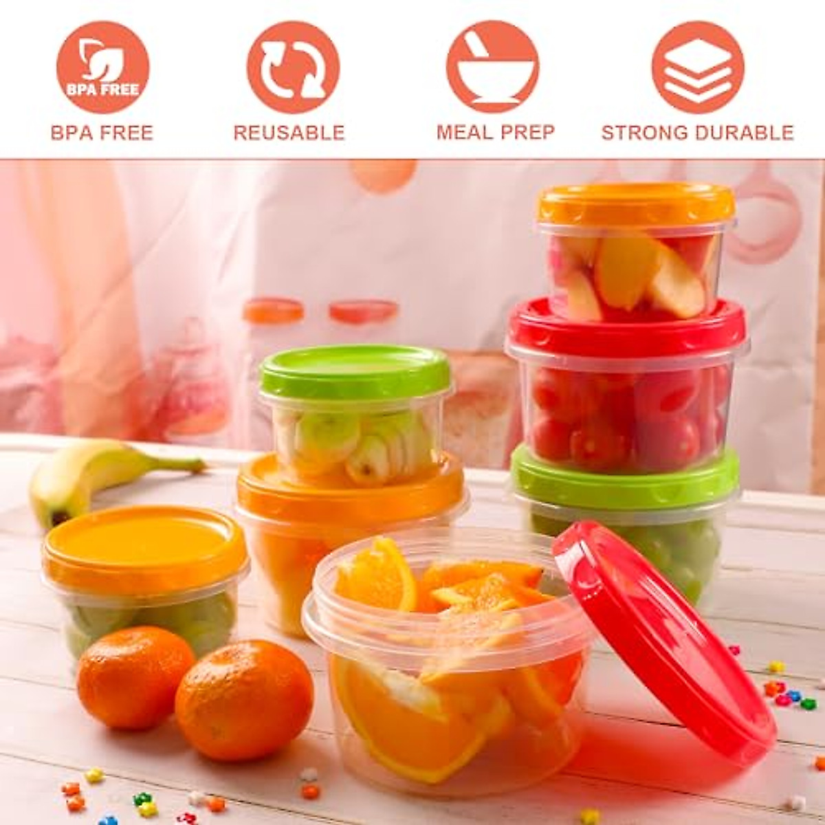 NAICHA Soup Containers with Lids 16 Oz 10 Pack green Soup Storage Containers with Screw Lid Reusable BPA Free Deli Food Storage Containers with Leak Proof for Microwave, Dishwasher, Freezer Safe