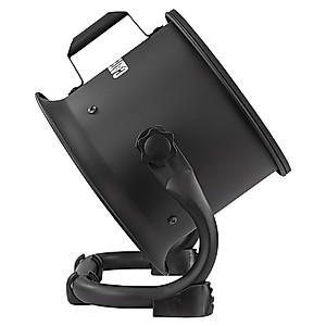 CATERPILLAR CAT HVD-9AC - 9" High-velocity Drum Air Circulator Fan with 360-degree Pivoting Head and Dual Ball Bearing 4-speed Motor, Black