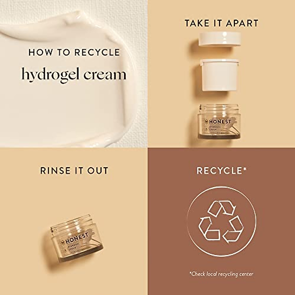 Honest Beauty Hydrogel Cream with Two Types of Hyaluronic Acid & Squalane OilFree, Synthetic, Dermatologist Tested, Cruelty Free, Fragrance Free, 1.7 Fl Oz