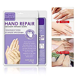 Hand Peel Mask 5 Pack, Moisturizing Gloves, Exfoliating Hand Peeling Mask, Hand Mask, Moisture Enhancing Gloves for Dry Hands, Repair Rough Skin Remove Dead Skin for Women or Men