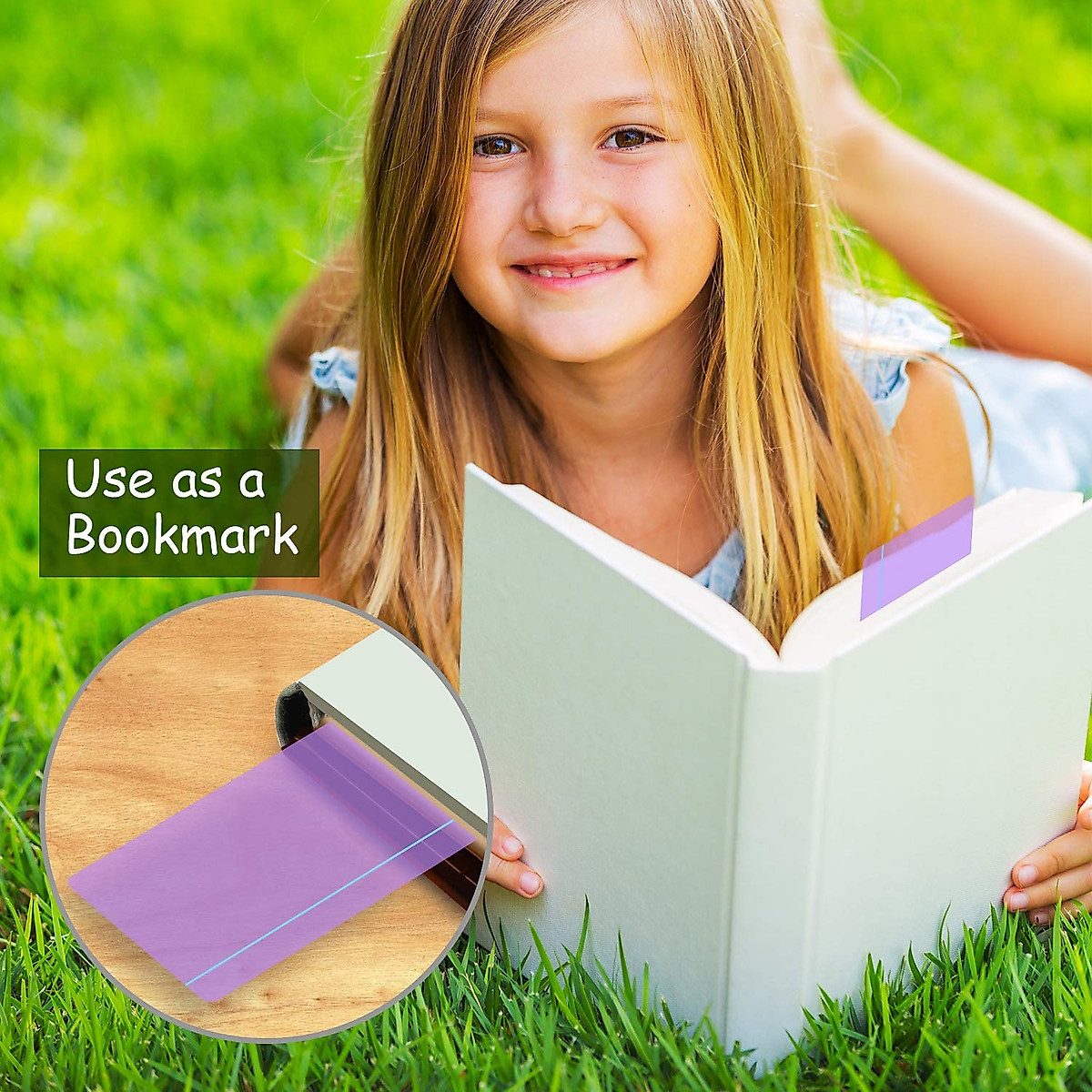 16 Pieces Guided Reading Highlight Bookmark Strips Colored Overlay Reading Tracking Rulers for Dyslexia, ADHD and to Reduce Visual Stress, 8 Standard Size and 8 Large Size