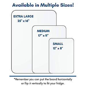 Magnetic Dry Erase White Board Sheet for Fridge 12x8 in - with Stain Resistant Technology - Includes 3 Markers and Big Eraser with Magnets - Small Refrigerator Whiteboard Planner & Organizer