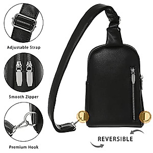 INICAT Small Crossbody Sling Bag Faux Leather Fanny Packs Purses for Women Men Teen Girls (Plus Size-White)