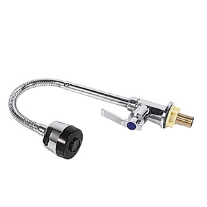 Zinc Alloy Swivel Spout Single, Brush Plate White Cake Icing Turntable Handle Sink Kitchen Faucet Pull Down Spray Cold Water Tap