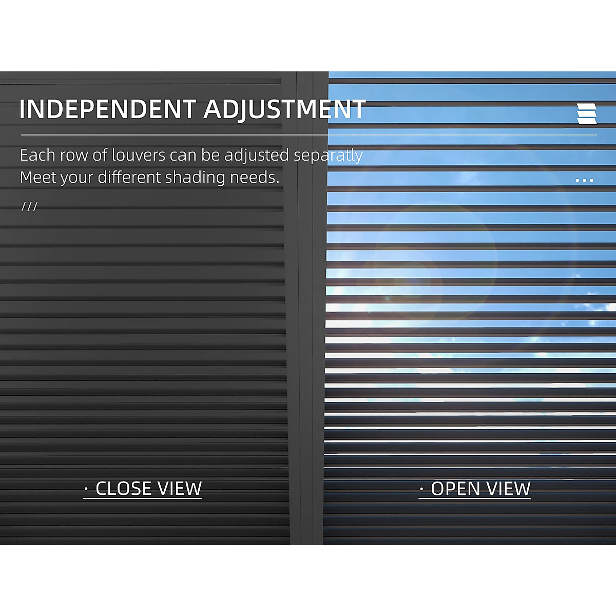 PURPLE LEAF 11.5' × 17.7' Outdoor Louvered Pergola with Adjustable Hardtop Gazebo Sun Shade Patio Aluminum Pergola