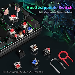 Redragon Mechanical Gaming Keyboard with Red Switches, Wired Keyboard Mechanical with RGB Backlit, Fully Progammable, Durable Aluminum Frame, Anti-Ghosting for PC Windows Mac, K565, Black