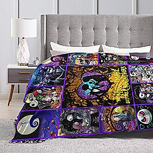 Christmas Flannel Plush Custom Fall Decorative Throw Blankets for Women Men Couch Bed Sofa Living Room,Ultra Large Cozy Soft and Warm Air Condition Washable Blanket 50"X40"