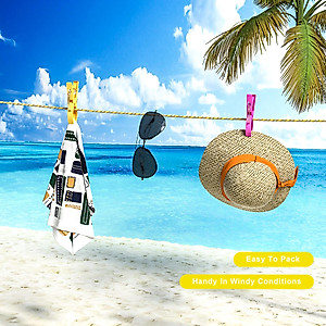 Beach Towel Clips, 16 Pack Beach Chair Towel Clips on Cruise by ECROCY, Beach Accessories to Keep Your Towel from Blowing Away,Heavy Duty and in Bright Colors