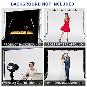 GSKAIWEN 8.5 * 10 FT Stainless Steel Backdrop Stand,Photo Video Adjustable Background Support System Stand Kit with Carry Bag for Parties,Wedding,Photography Studio