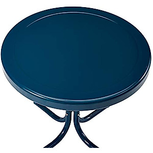 Crosley Furniture CO1011A-NV Griffith Retro Metal Outdoor Side Table, Navy
