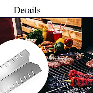 Grill Heat Plate Shield Tent BBQ Parts Replacement for Huntington 24025HNT, Master Forge 30030MSF Fiesta, Cook-Rite EL30034 Stainless Steel Burner Cover Flame Tamer, 19 9/16" Heat Shield