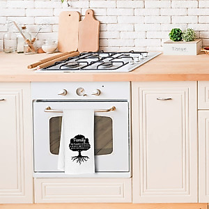 Inspirational Quote Family Kitchen Towels Dishcloths,Family Like Branches On A Tree Dish Towels Tea Towels Hand Towels For Kitchen,Housewarming Gifts For New House New Apartment Women Men Families