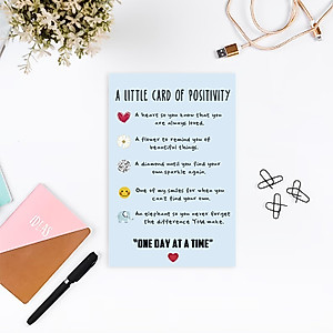 Ziwenhu Lovely Positivity Inspirational Card Gifts for Best Friends, Humor Positive Affirmation Cards for Women Men, Funny Encouragement Greeting Cards for Kids, Self Confidence Card