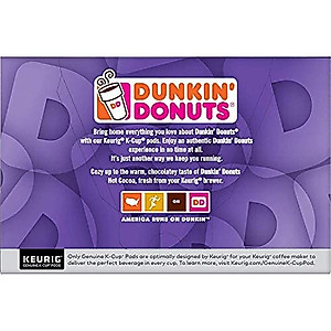 Dunkin' Donuts Milk Chocolate Hot Cocoa Single Serve K-Cups for Keurig Brewers, 24 Count