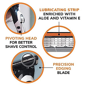 BIC Flex 5 Hybrid Disposable Razors for Men, 1 Handle and 6 Cartridges With 5 Blades, 7 Piece Razor Set for Men