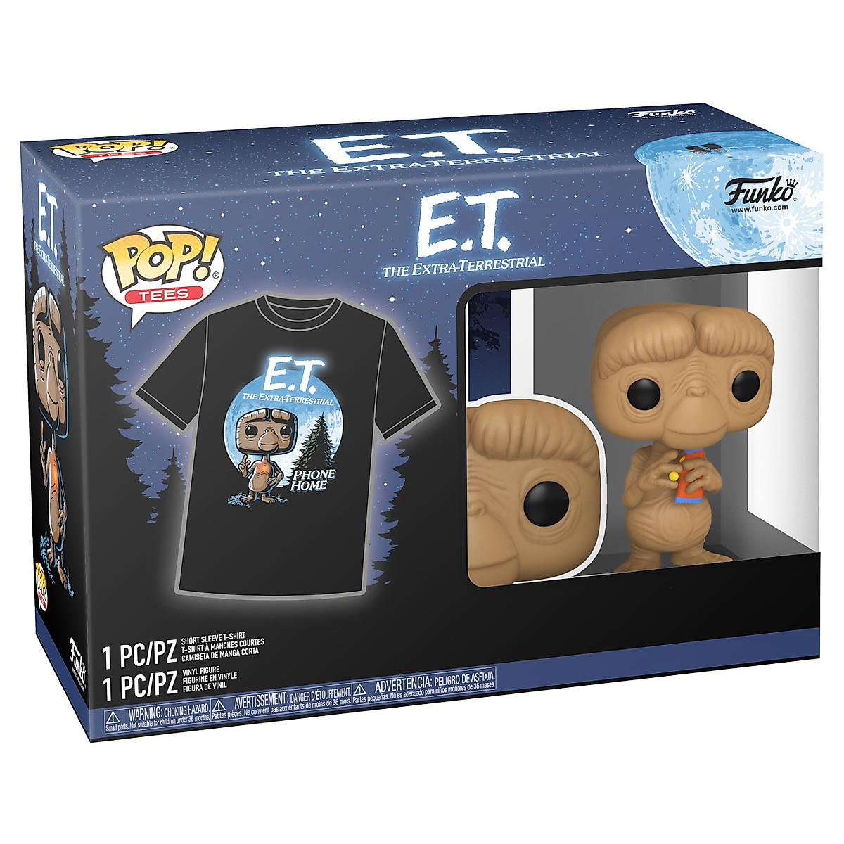 Funko POP! & Tee: E.T.- E.T. with Reeses - Extra Large - (XL) - T-Shirt - Clothes with Collectable Vinyl Figure - Gift Idea - Toys and Short Sleeve Top for Adults Unisex Men and Women - Movies Fans