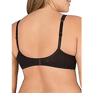 Fruit of the Loom Women's Cotton Stretch Extreme Comfort Bra, Black HUE/Sand, 38DDD