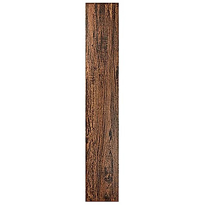 Tivoli II Self Adhesive Vinyl Floor Planks, 10 Pack - 6" x 36", Mahogany - Peel & Stick, DIY Flooring - Natural Wood Grain Feel for Kitchen, Dining Room & Bedrooms by Achim Home Decor