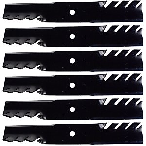 USA Mower Blades (6 MB110BP Mulching for Bad Boy 038-5350-00 038-5350-0050 Length 16-1/2 in. Width 2-1/2 in. Thickness 0.204 in. Center Hole 5/8 in. 32" 48" Deck