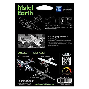 Metal Earth B-17 Flying Fortress Color 3D Metal Model Kit Fascinations
