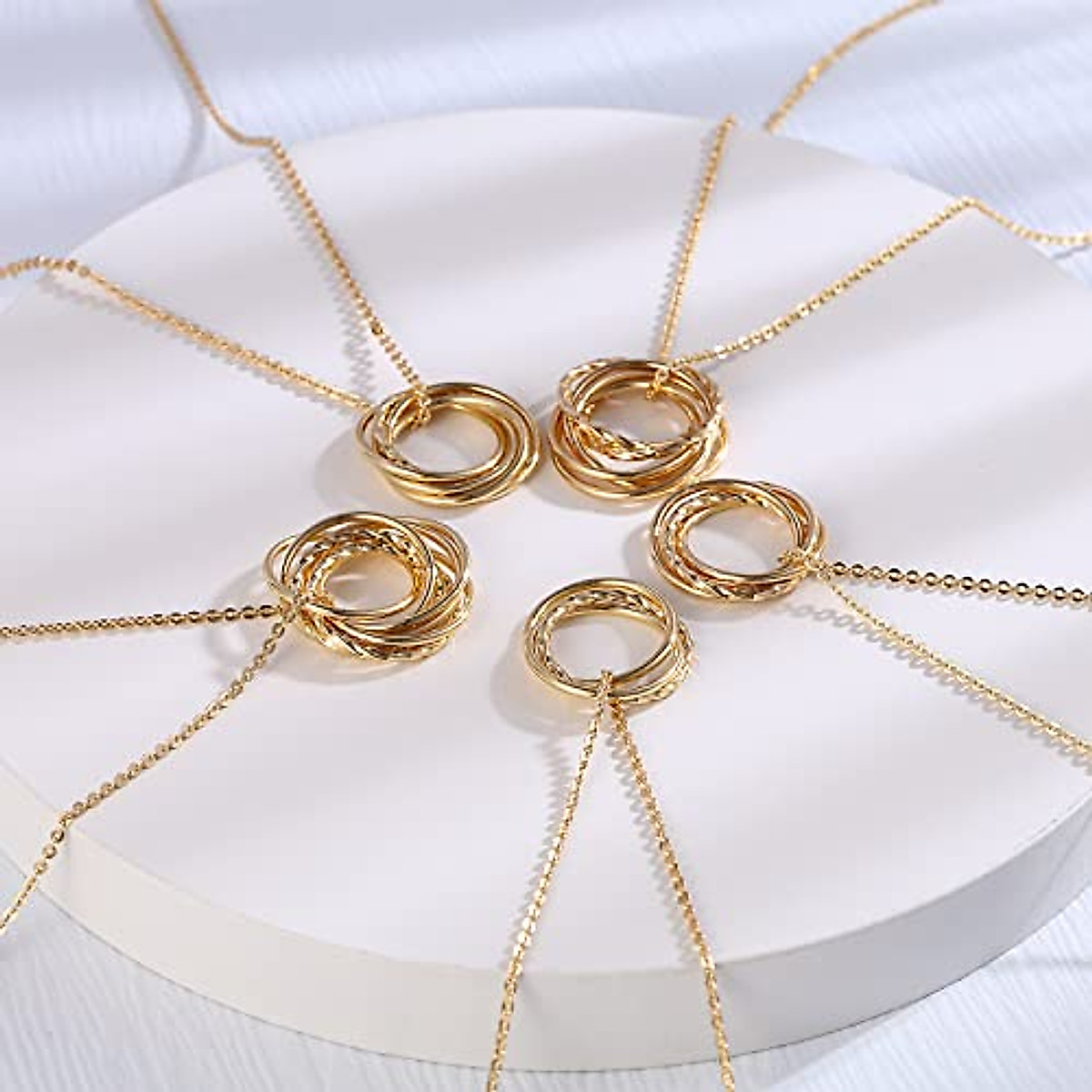 BMMYE 30th Birthday Gifts for Women, Gold Silver Necklace Circle Pendant Mothers Day Jewelry 30 Year Old Birthday Gifts Ideas for Mom Sister Friend